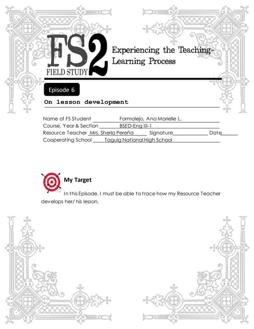 FS 2 (Episodes 1,2,and 3) | DOCX