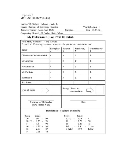 Fs 1 episode 3 classroom management and learning | DOCX