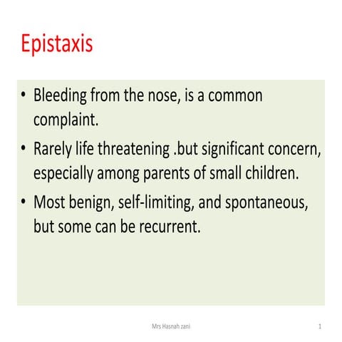 Epistaxis | PPTX