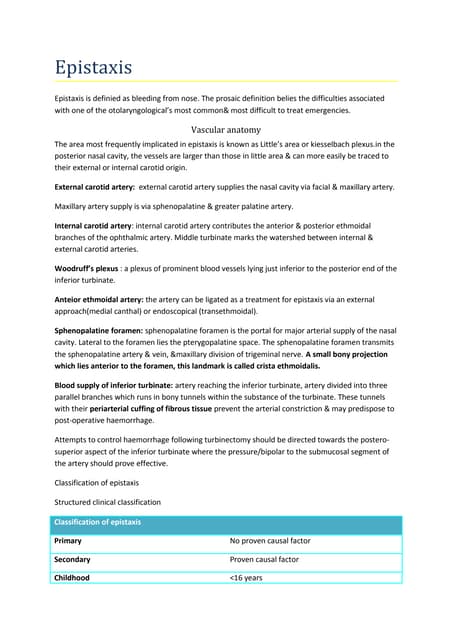 Epistaxis.pptx and it's management procedure | PPT