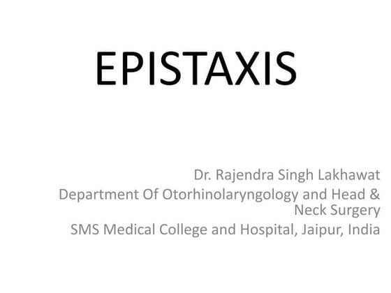 Epistaxis | PDF