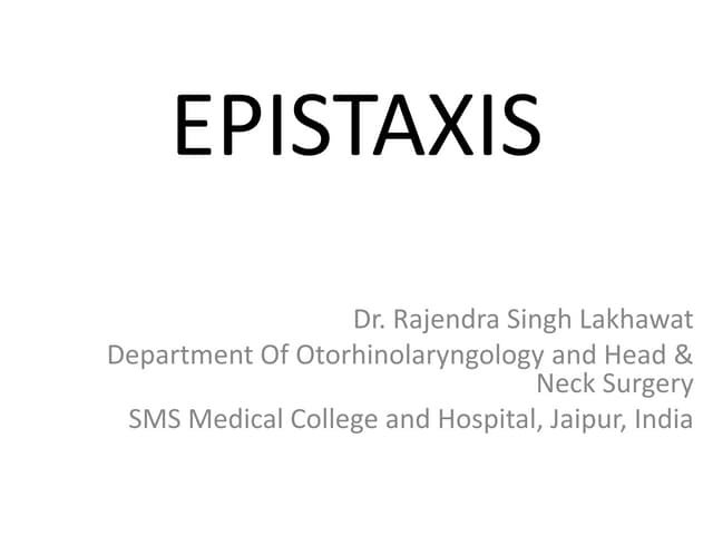 Epistaxis | PPT