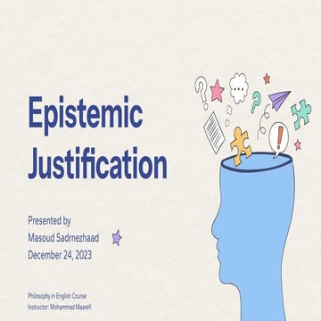 Epistemic Justification | PDF