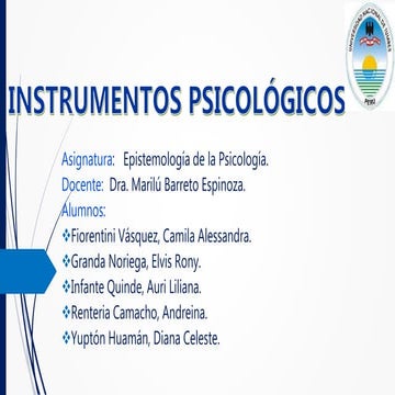 Instrumentos Psicológicos | PPTX