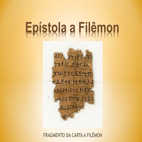 Epistola a filemon | PPT