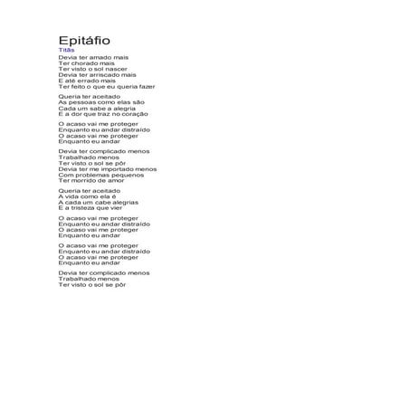 Epitáfio | DOCX