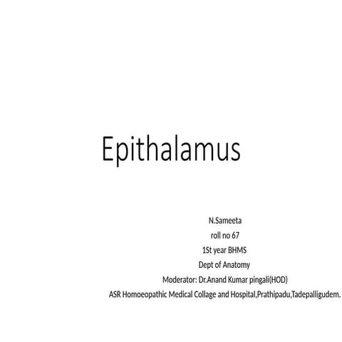 Epithalamus & metathalamus | PPTX