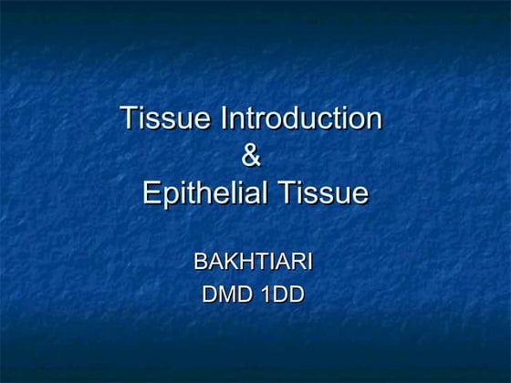Epithelial tissue | PPT