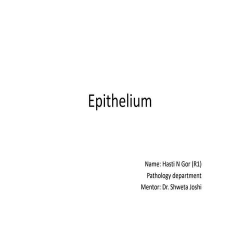 Epithelium Final 1 Pptx