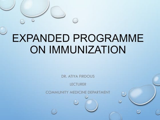Expanded program on Immunization | PPTX