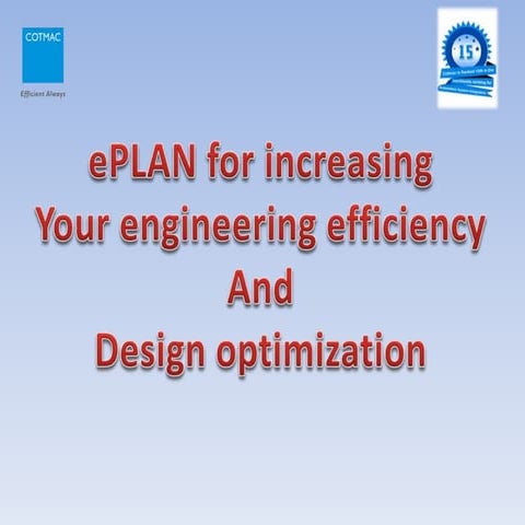 Eplan for increasing engineering efficiency | PPTX
