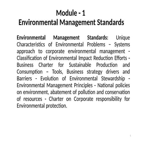 Environment protection management, ISO 14000 | PPT