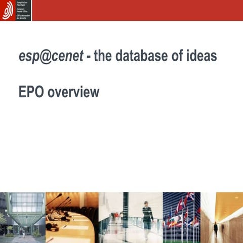 Epo info resources & espacenet & search techniques | PPT