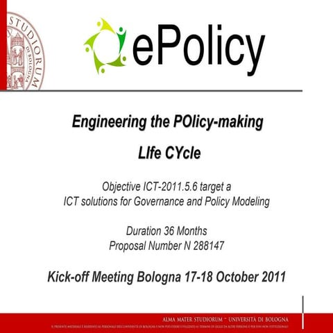 ePolicy - Engineering the POlicy-making LIfe CYcle | PPT | Computer ...