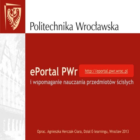 Eportal i nauczanie przedmiotów ścisłych | PPT