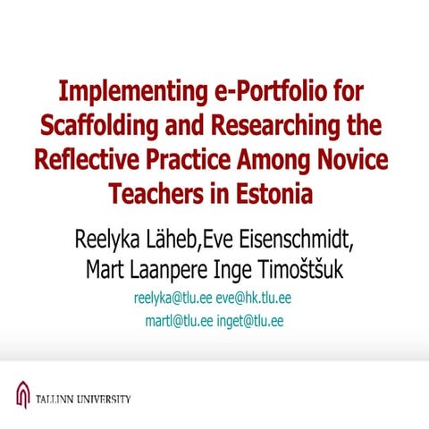ePortfolio in teacher education | PPT