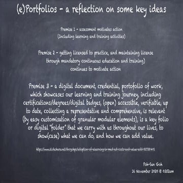 (e)Portfolios - a reflection on some key ideas | PPT