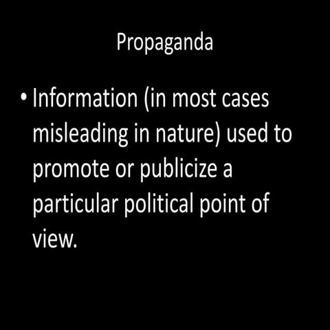 Propaganda techniques with examples and etc | PPT
