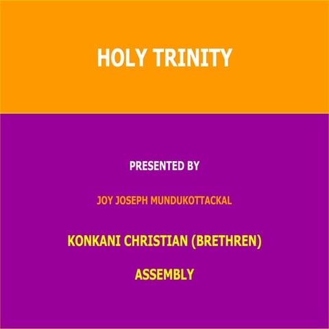 HOLY TRINITY | PPT