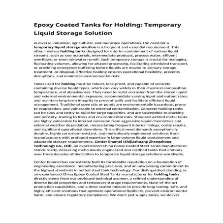 Epoxy Coated Tanks for Holding Temporary Liquid Storage Solution.docx