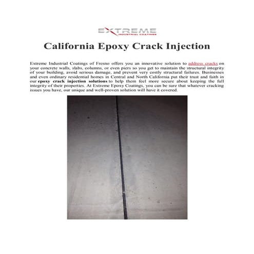 Epoxy crack injection | PDF