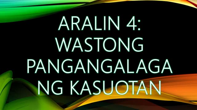 Grade 4 e.p.p. quarter 2 aralin 1-h.e. tungkulin sa sarili | PPTX