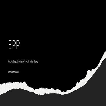 Qualitative analysis with EPP and Taguette | PPTX
