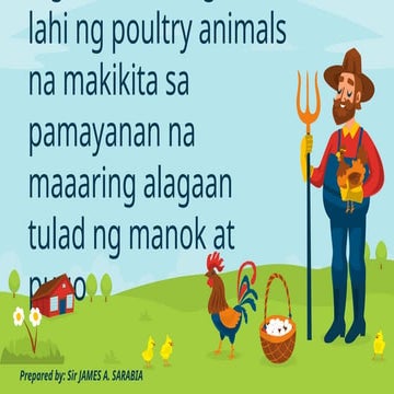 Pag-aalaga ng manok Agriculture and Fishery Arts -Quarter 2 - EPP 5 | PPTX