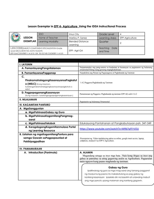 Lesson plan 4th Quarter SLAC FILIPINO 5 paggawa .....docx