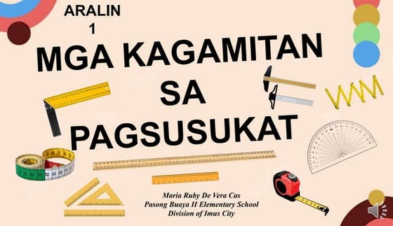 Mga Kasangkapang Panukat Grdae 4 Ppt
