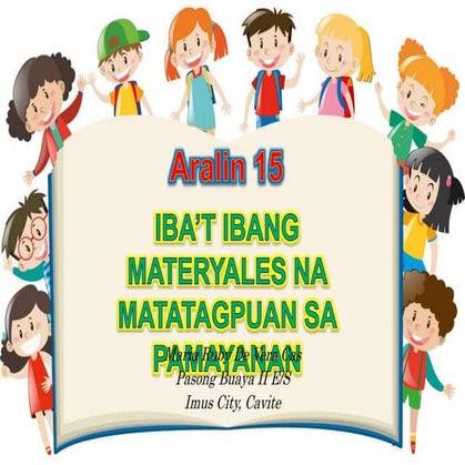 EPP 4 PPT Q3 - Aralin 15 - Iba't Ibang Materyales na Matatagpuan sa ...