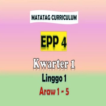 Araling Panlipunan 6: Term 1 Week 1 Day 1 Activities and Answer Key | PPTX
