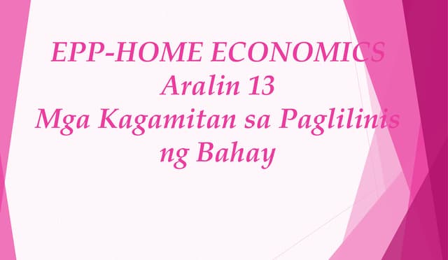 Epp he aralin 20 | PPTX