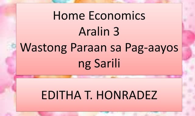 Epp he aralin 20 | PPTX