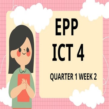 Q4_LE_EPP 4_Lesson 4_Week 4.pdf EPP modules | PDF