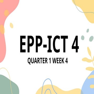 EPP_ICT 4_Q1_WEEK4 -benz.pptx.benz cadiong-dem-epp teacher-3 | PPTX
