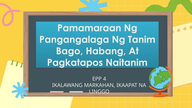 Agri 5 Wk 2 Masistemang Pangangalaga ng Tanim na mga Gulay.pptx