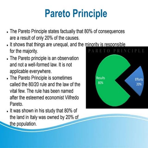 Presentation on Pareto Priniciple | PPTX