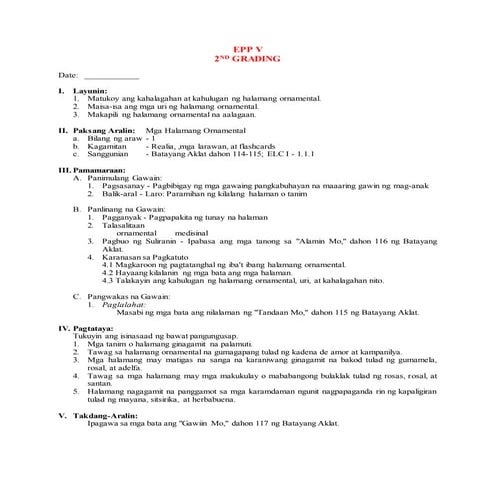 Epp v 2 nd grading | DOCX