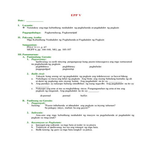 Epp v 4th grading | DOCX