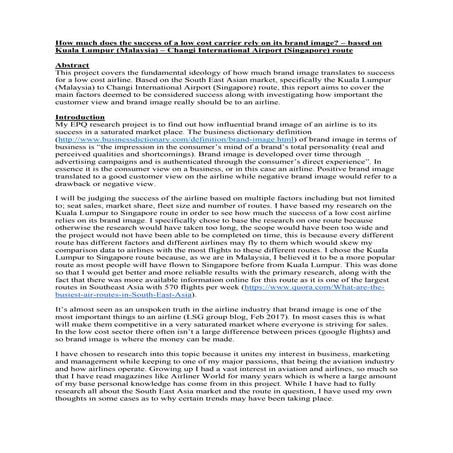 Singapore Airlines Company Analysis – Setiawan | PDF