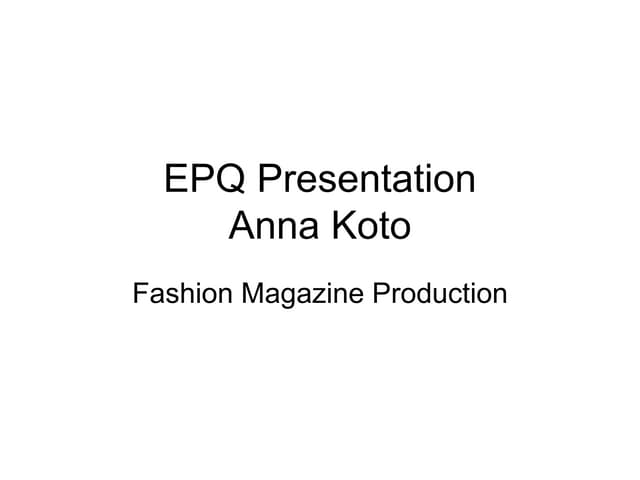 Epq presentation template | PPTX
