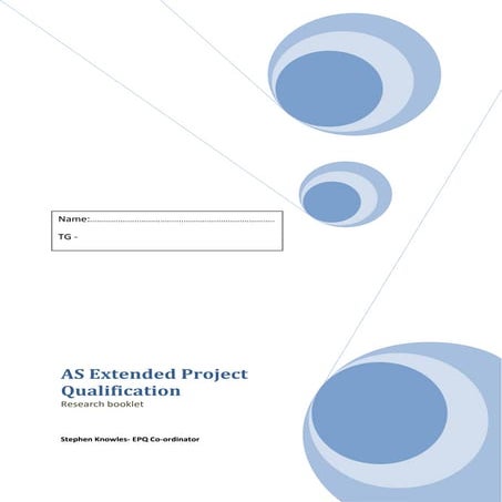 Epq research booklet | DOCX