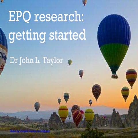 EPQ Research: Getting Started | PPTX