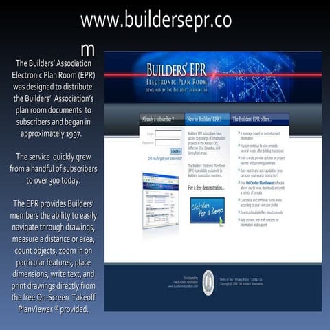 Builders' Association Electronic Plan Room Products | PPT