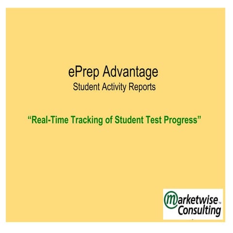 ePrep Reports | PPT