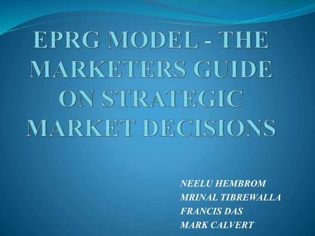 EPRG FRAMEWORK | PPTX