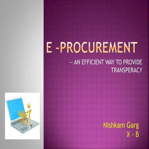 E –procurement | PPTX