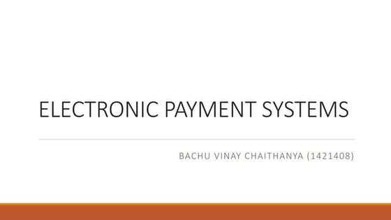 e payment system ppt | PPT