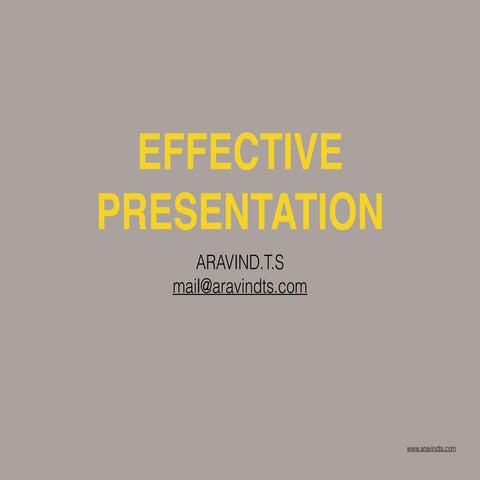 Effective presentation | PDF